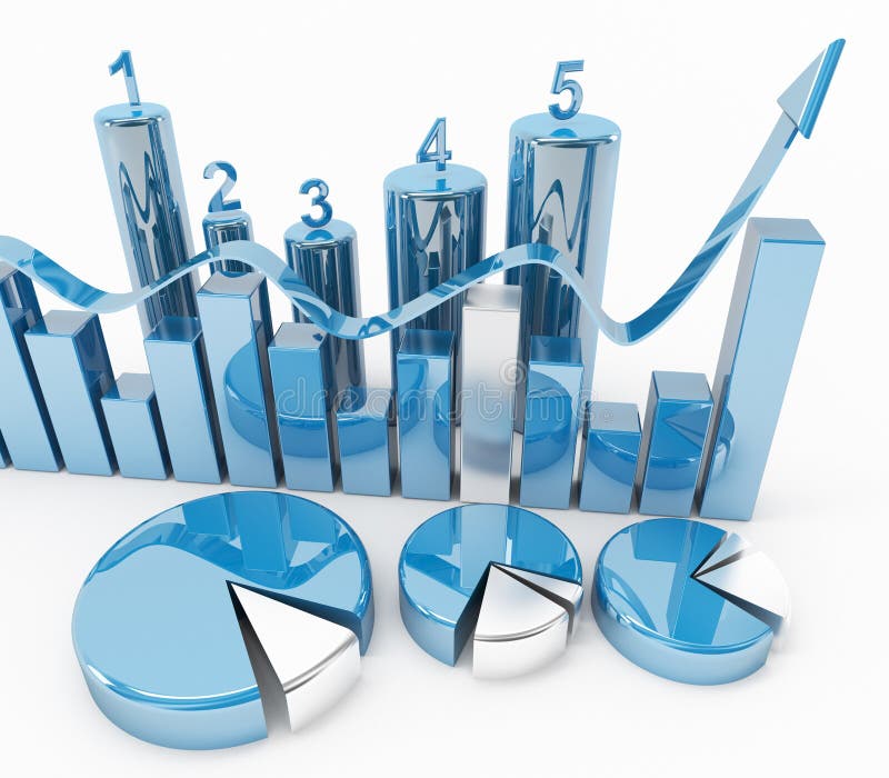 Gráficos Azules De Las Finanzas Stock de ilustración - Ilustración de ...