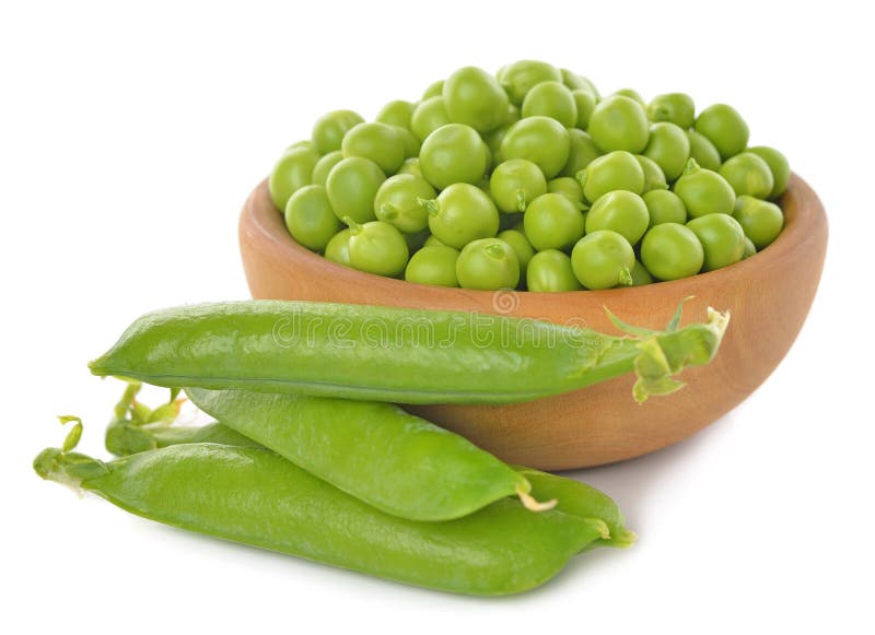 Erbsen mit Blättern stockbild. Bild von gemüse, laub - 50975821