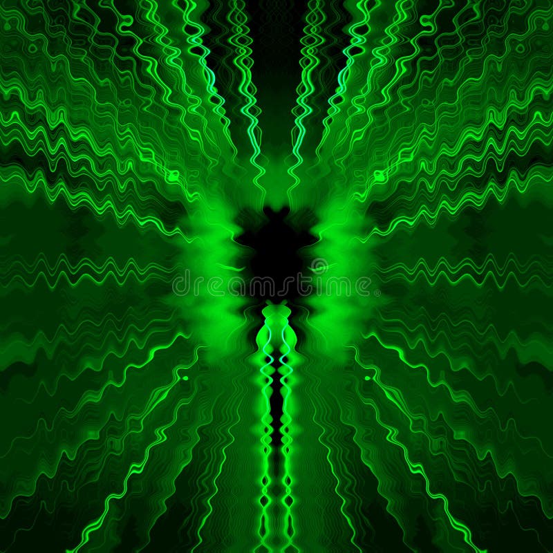 Grüne Funkwellen stock abbildung. Illustration von übertragung - 4423925