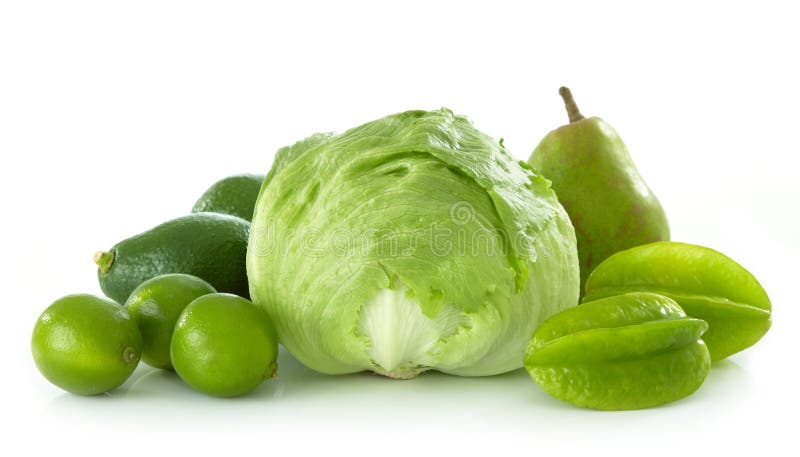 Grüne Obst und Gemüse stockbild. Bild von essen, kalk - 21647995