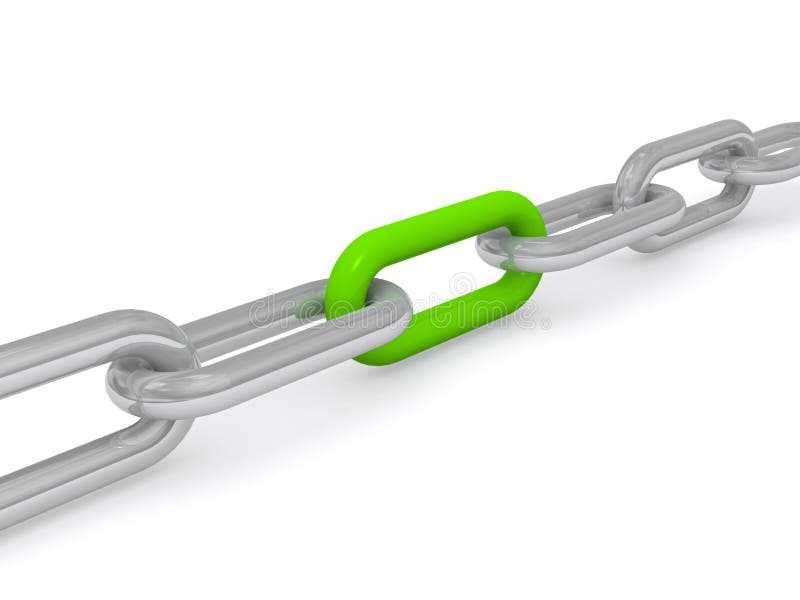 Grüne Verbindung in Der Kette Stock Abbildung - Illustration von ...
