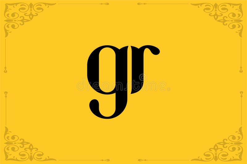 GR abstract luxury logo stock vector. Illustration of lettering - 362197666