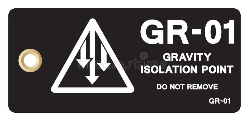 GR01 Gravity Isolation Point Tag Label Symbol Sign, Vector Illustration ...