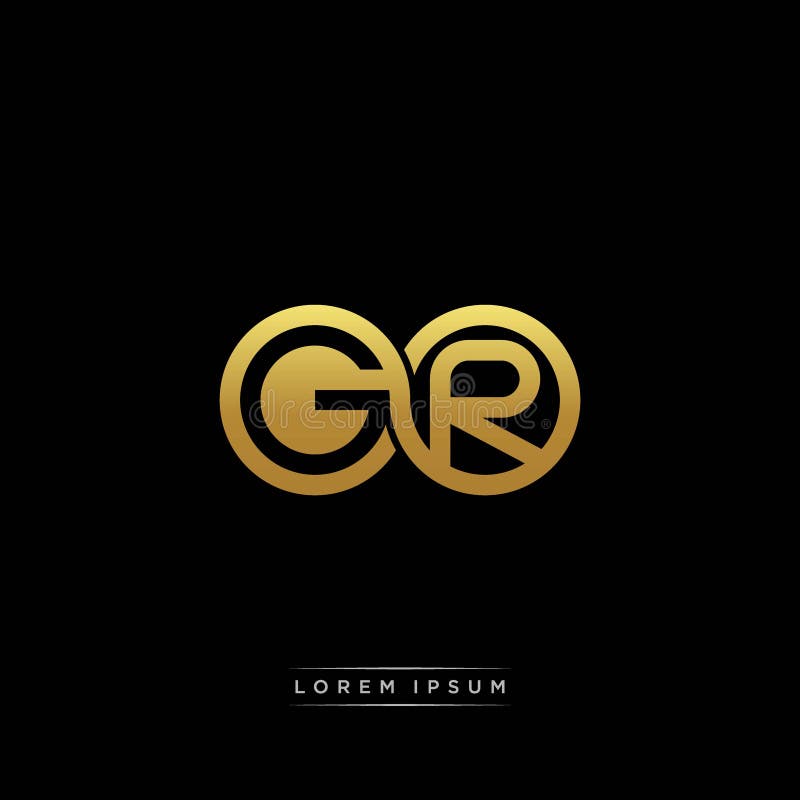 GR Initial Letter Linked Circle Capital Monogram Logo Modern Template ...
