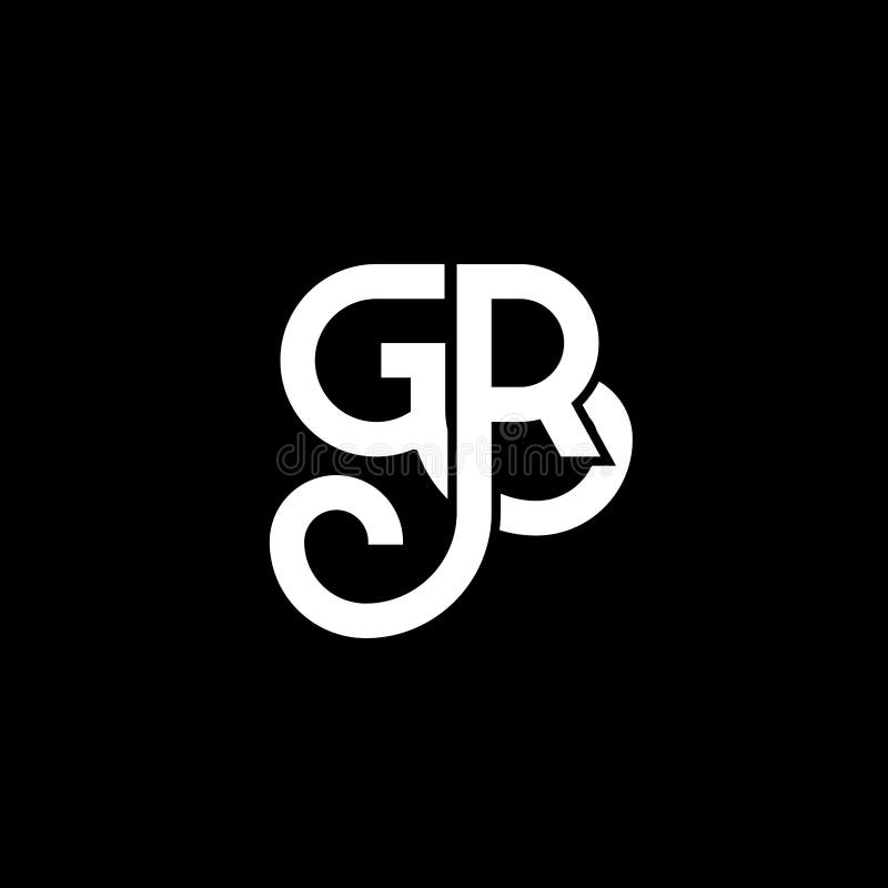 GR Letter Logo Design on Black Background. GR Creative Initials Letter ...