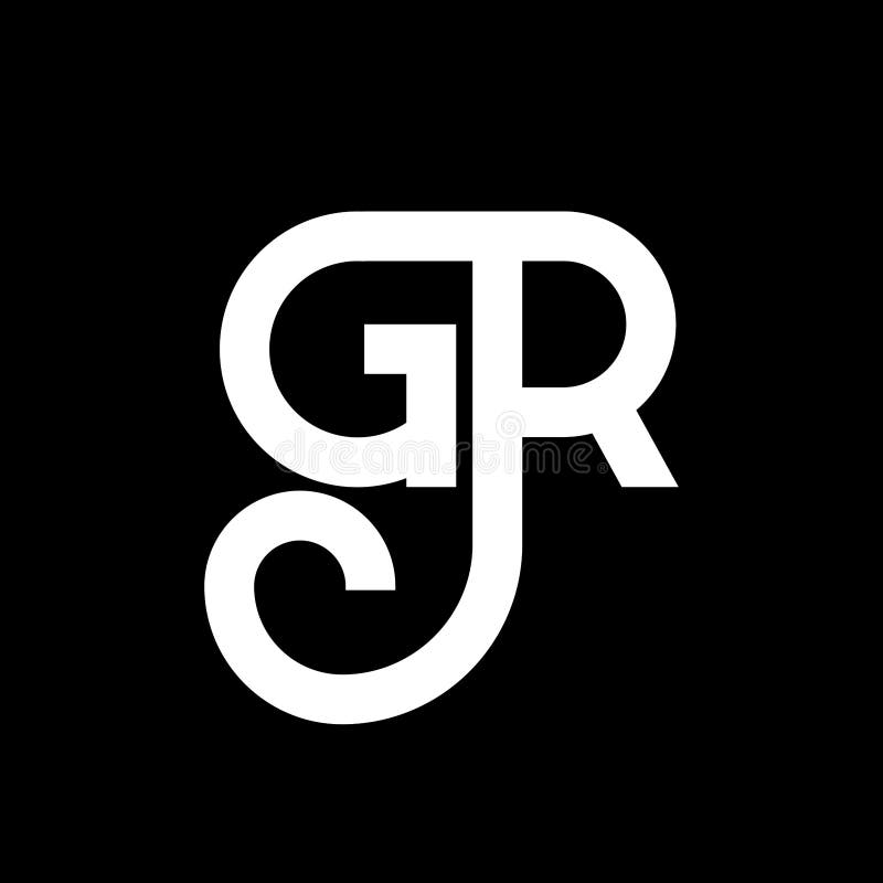 GR Letter Logo Design on Black Background. GR Creative Initials Letter ...