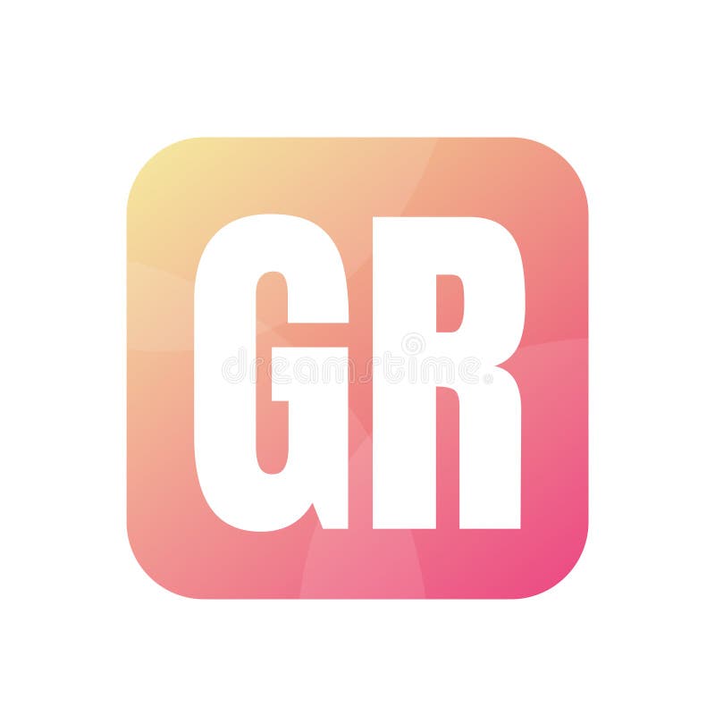 GR Letter Logo Design with Simple Style Stock Vector - Illustration of ...