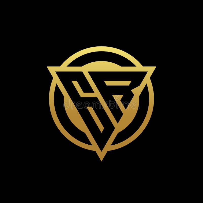 GR Logo Monogram with Triangle Shape and Circle Rounded Isolated on ...