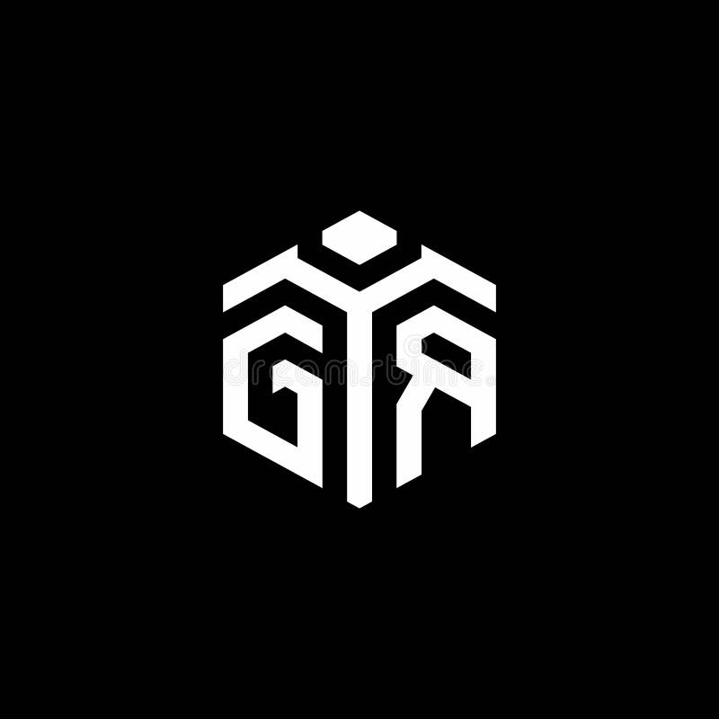 GR Monogram Logo with Abstract Hexagon Style Design Template Stock ...
