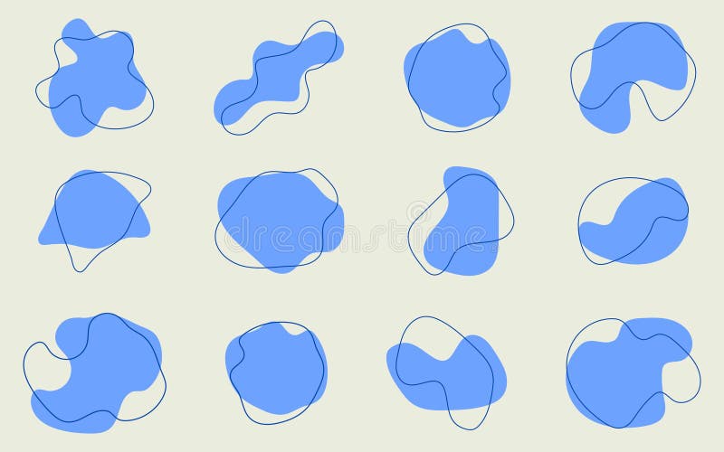 Organic Blob Blotch Shape Line Stroke Random Graphic Design Abstract ...