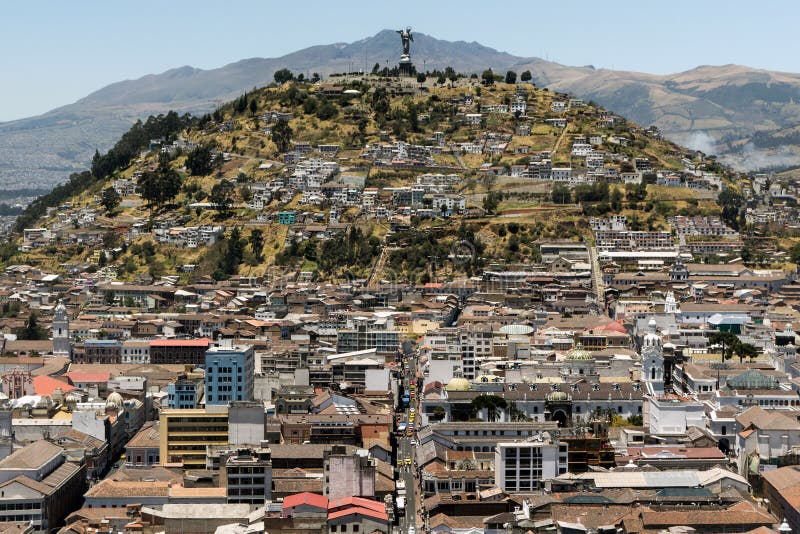 Gr Panecillo In Quito, Ecuador Stock Foto - Afbeelding bestaande uit ...