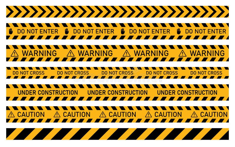Warning, Do Not Cross, Caution, Under Construction Barrier Tape ...
