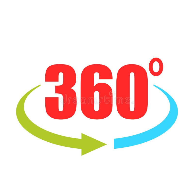 Looprotatielogodrager Van 360 Graden Vector Illustratie - Illustration ...