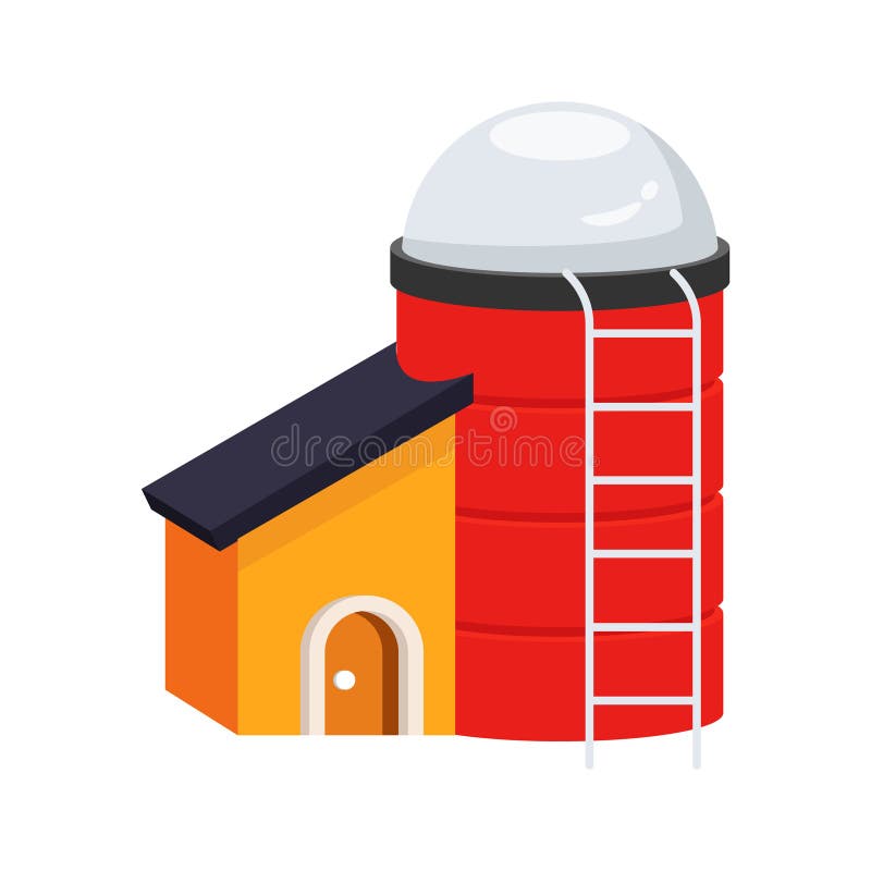 Grab this Amazing 3d Icon of Farm Silo Storage Stock Vector ...