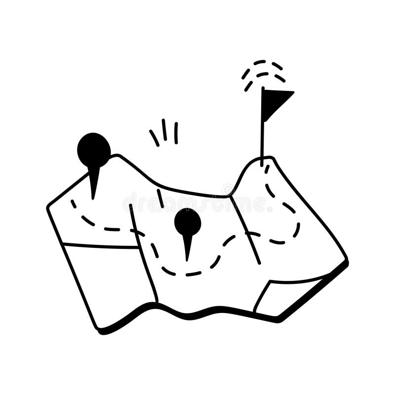 Grab this Amazing Icon of Map in Trendy Style Stock Illustration ...