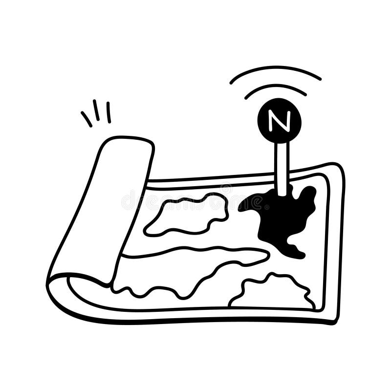 Grab this Amazing Icon of Map in Trendy Style Stock Illustration ...