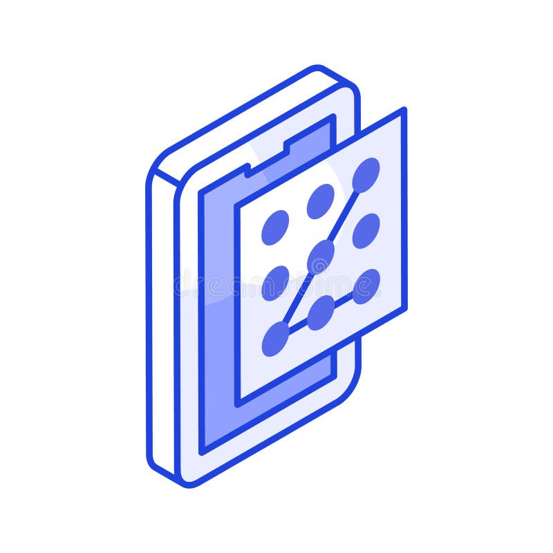 Grab this Amazing Icon of Mobile Pattern Lock in Editable Style Stock ...