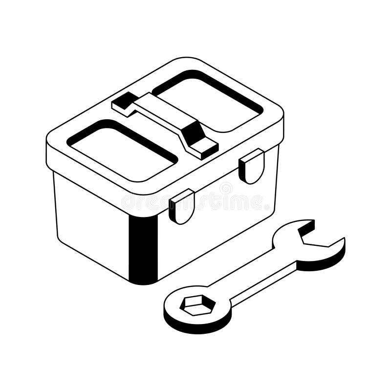 Grab this Amazing Isometric Icon Showing Toolbox Stock Vector ...