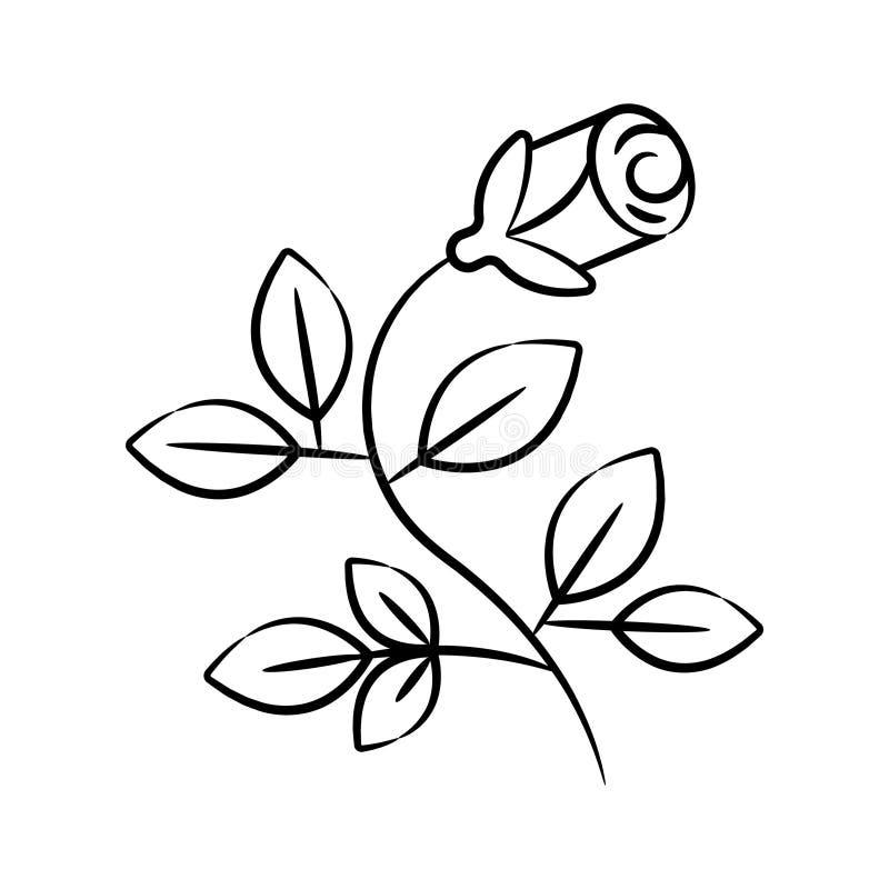 Grab this Amazingly Designed Doodle Icon of Rose Stem Stock ...