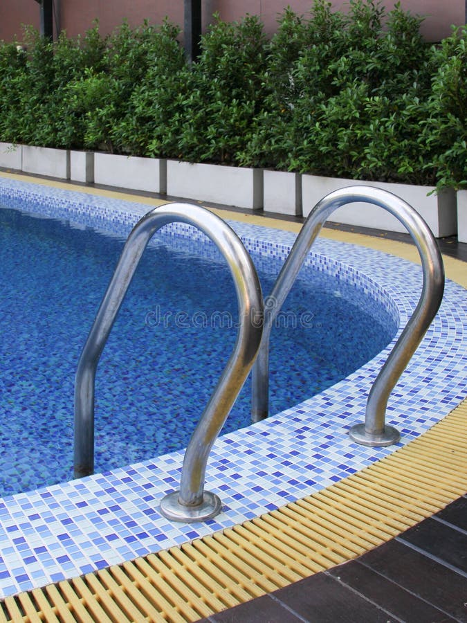 Grab bars ladder stock photo. Image of swimming, pool - 115627880
