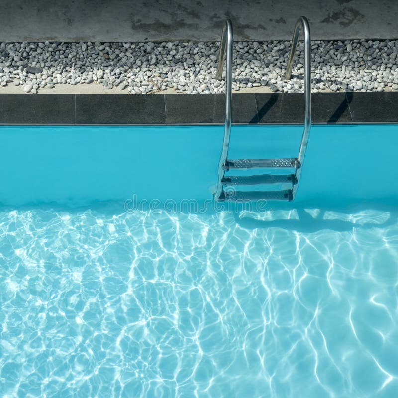 Grab Bars Ladder in Swimming Pool Stock Photo - Image of outdoors ...