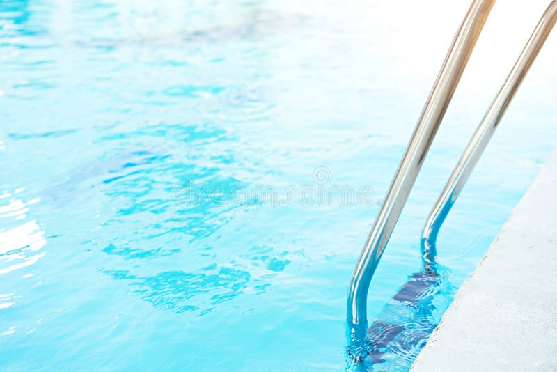 Grab Bars Stainless in the Pool Stock Image - Image of design, hotel ...