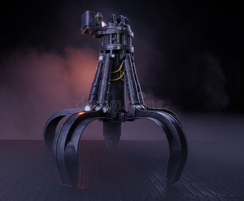 Grab Bucket 3d Illustration Render. Stock Illustration - Illustration ...