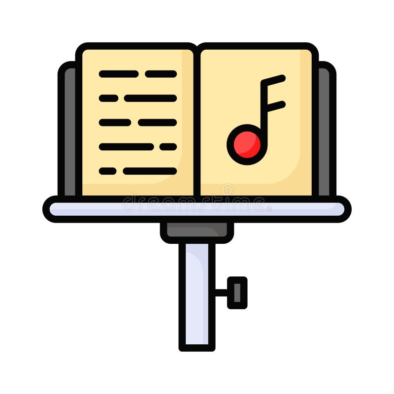 Grab this Carefully Crafted Icon of Music Stand in Modern Style Stock Vector - Illustration of ...
