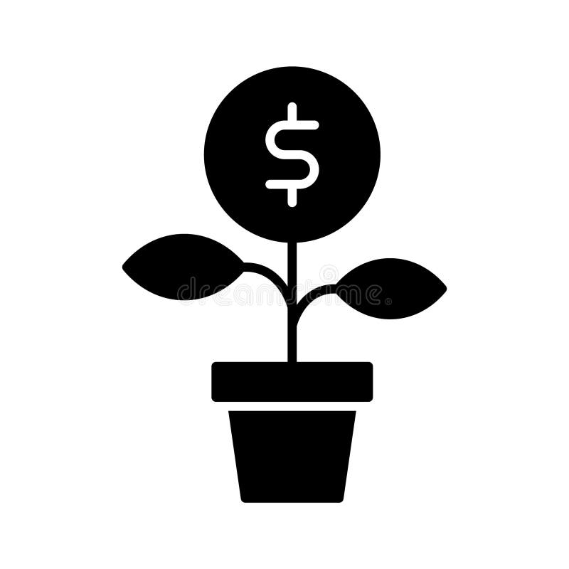 Grab this Carefully Crafted Money Plant Vector, Icon of Business ...