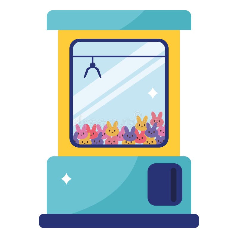 Grab claw machine game stock vector. Illustration of joystick - 350325458