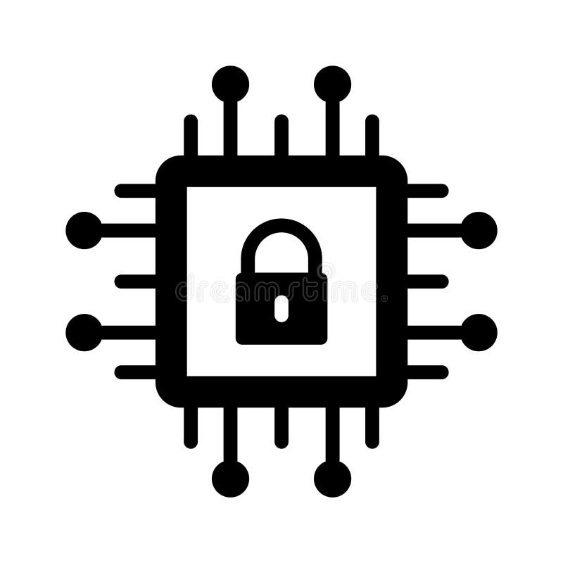 Grab this Creative Icon of Secure Processor in Modern Style Stock ...
