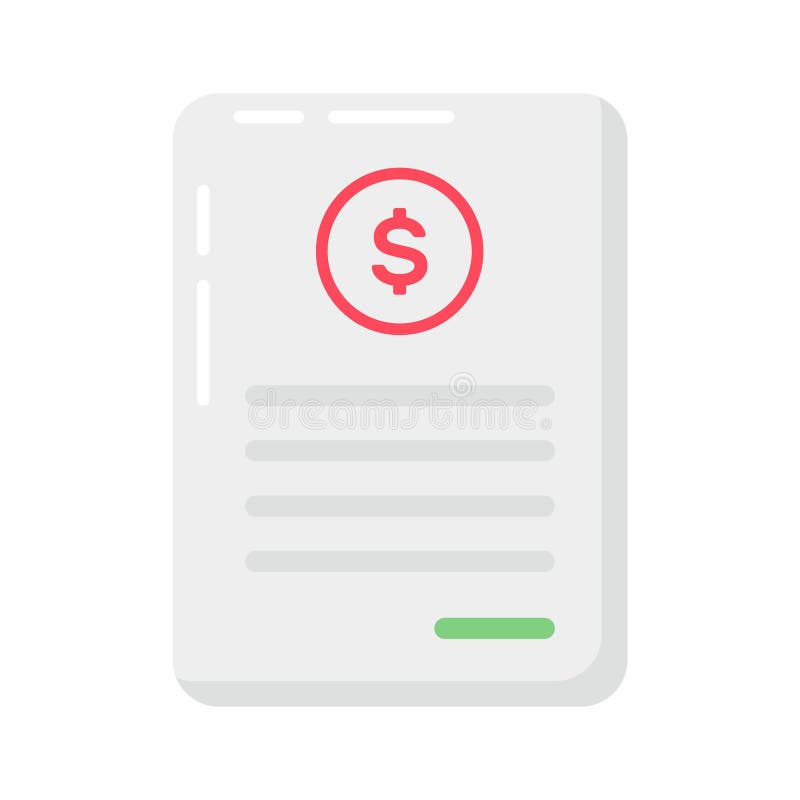 Grab this Creatively Crafted Icon of Invoice in Flat Style, Ready To ...