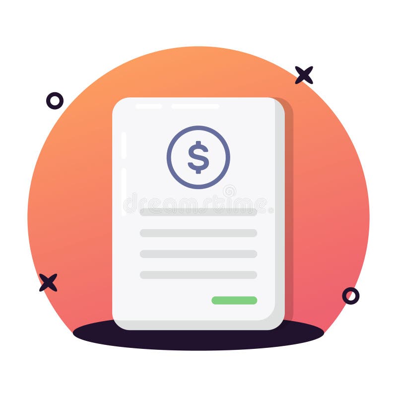 Grab this Creatively Crafted Icon of Invoice in Flat Style, Ready To ...