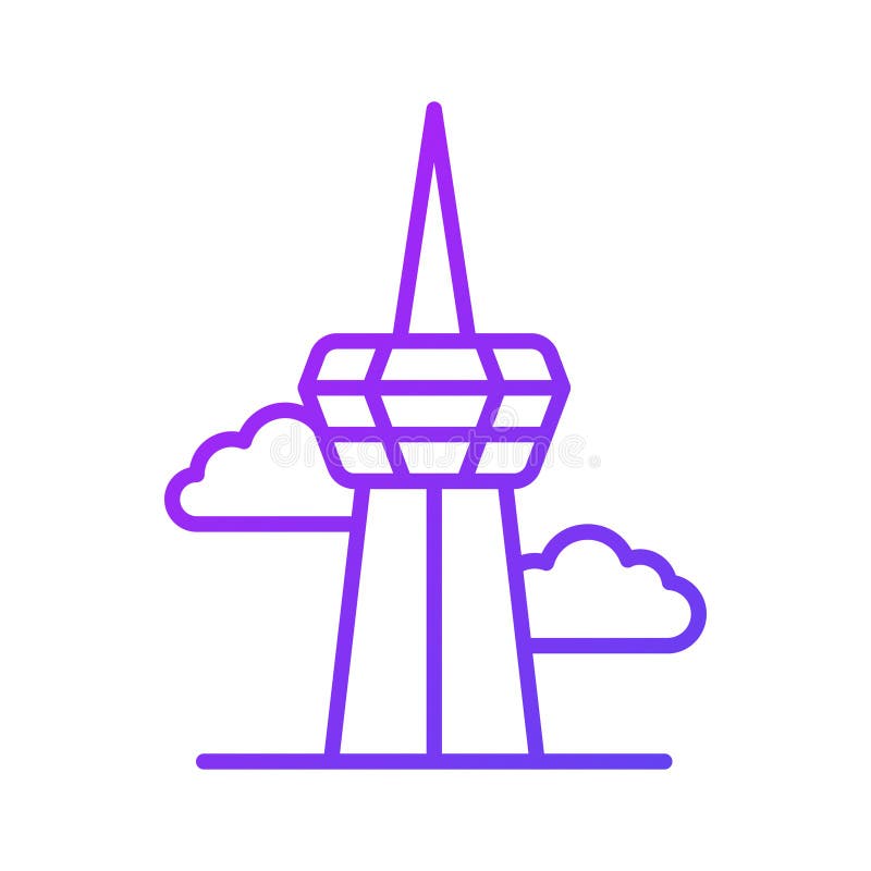 Grab this Creatively Designed Vector of Cn Tower in Modern Style Stock Illustration ...