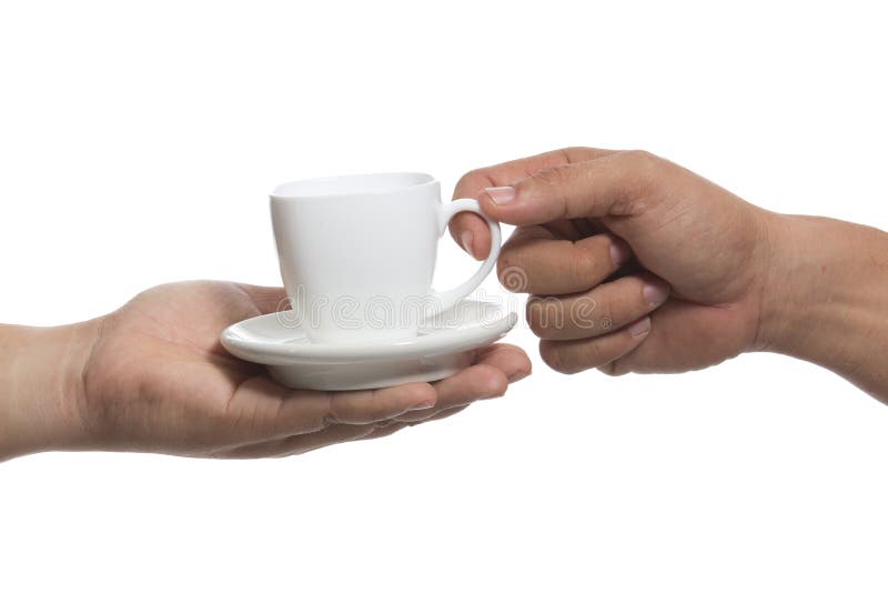 Hand grab a cup of coffee stock image. Image of corporate - 73768745