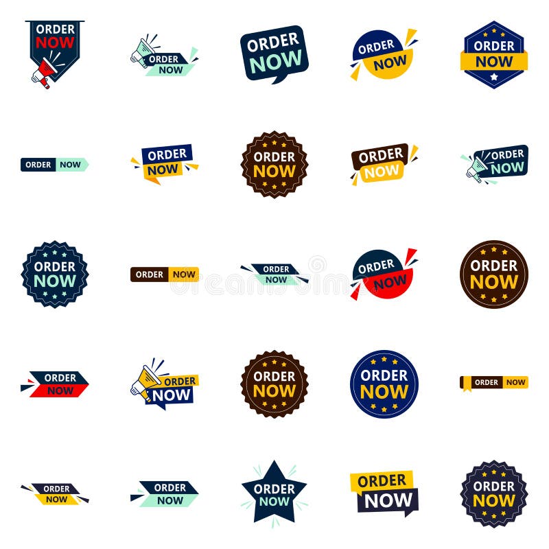Grab Customers Attention with Our Pack of 25 Order Now Banners Stock ...