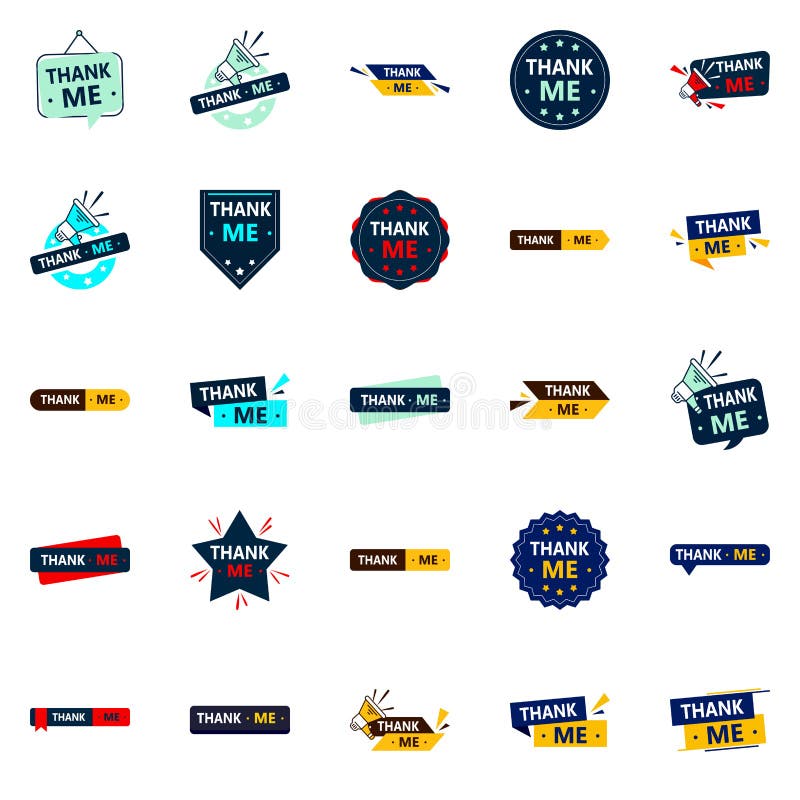 Grab Customers Attention with Our Pack of 25 Thank Me Banners Stock ...