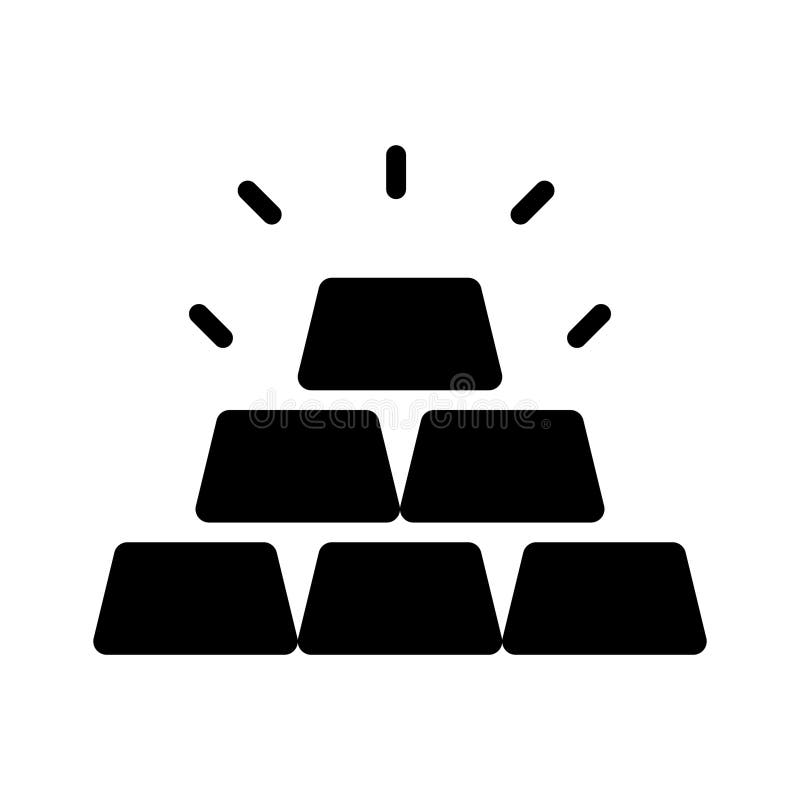 Grab this Easy To Use Glyph Icon of Gold Bars Stock Vector ...