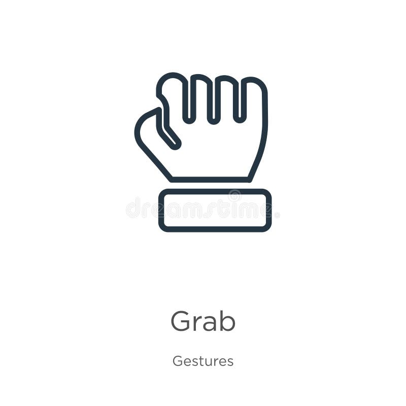 Grab Vector Icon in 6 Different Modern Styles. Black, Two Colored Grab ...
