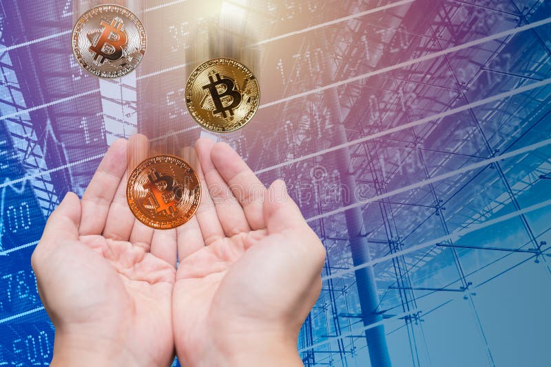 Grab and Keeping Profit from Bitcoin Digital Cryptocurrency Stock Image ...