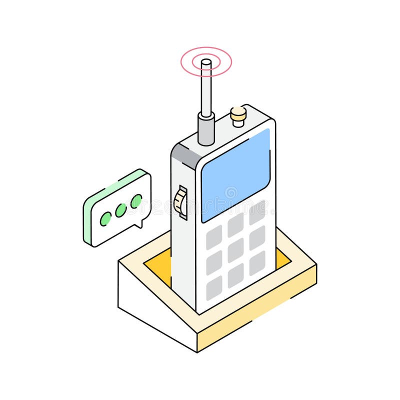 Grab this Latest Isometric Icon of Cordless Phone System Stock Vector ...