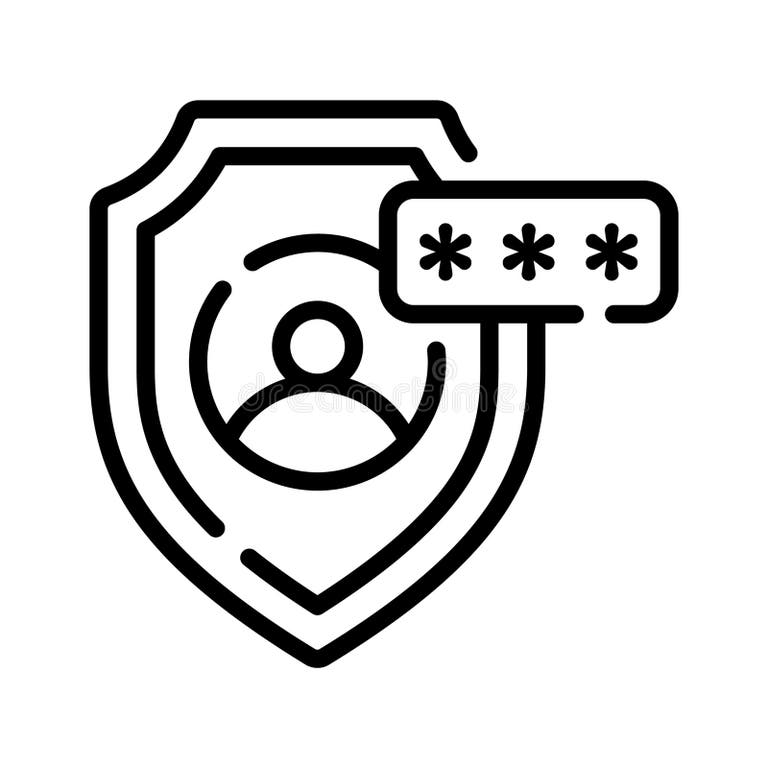 Grab this Linear Icon of Private Secure Login Stock Vector ...