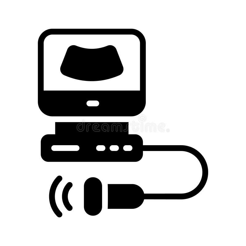 Grab this Trendy Glyph Style Icon of Ultrasound Machine Stock Vector ...