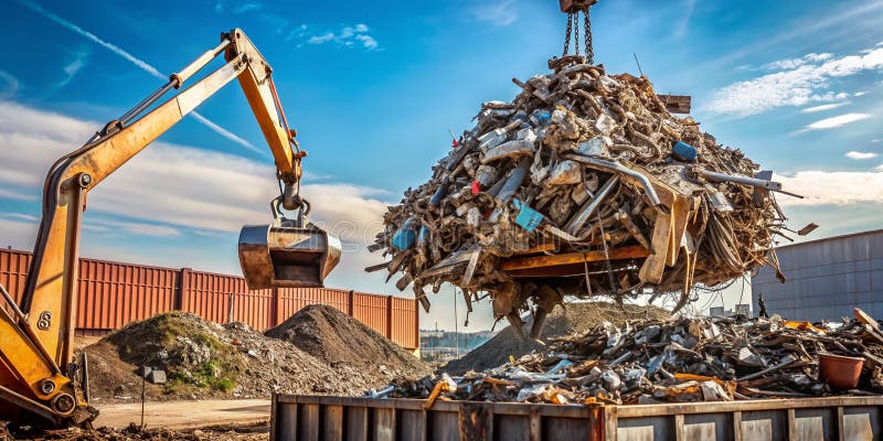 A Grab for Unloading and Loading Scrap Metal Located on the Territory ...