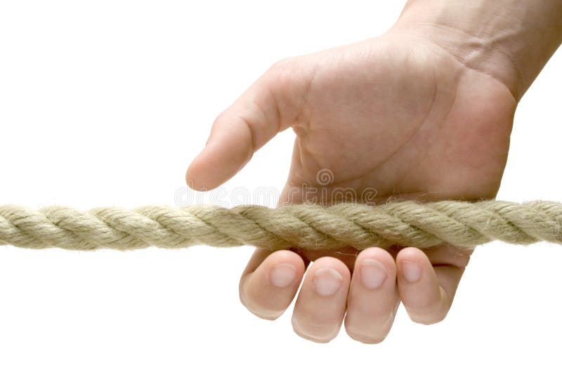 Hand Pulling Rope stock image. Image of endurance, achievement - 2118901