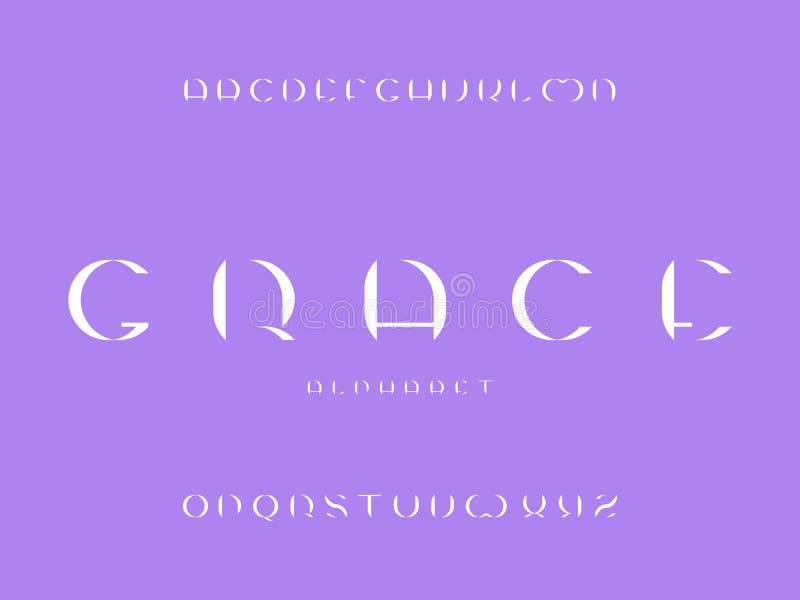 Grace Font. Vector Alphabet Stock Vector - Illustration of beautiful ...