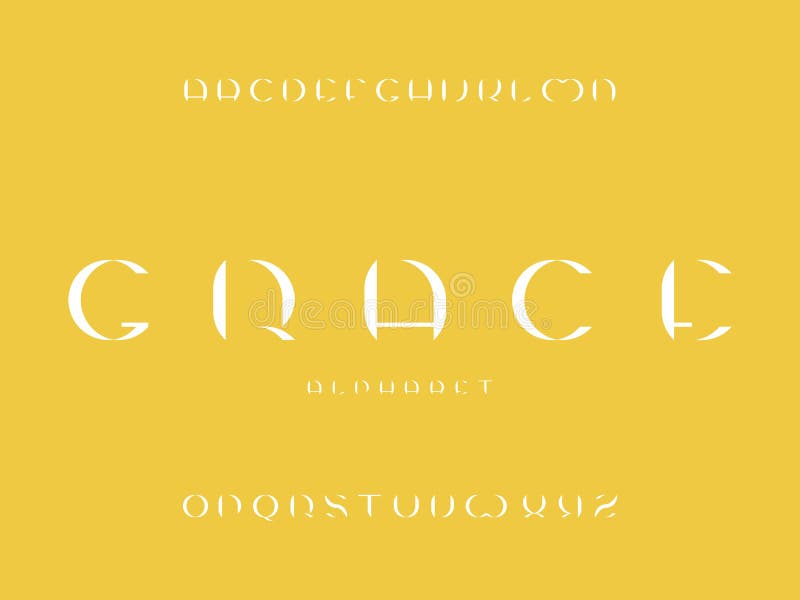 Grace Font. Vector Alphabet Stock Vector - Illustration of creative ...