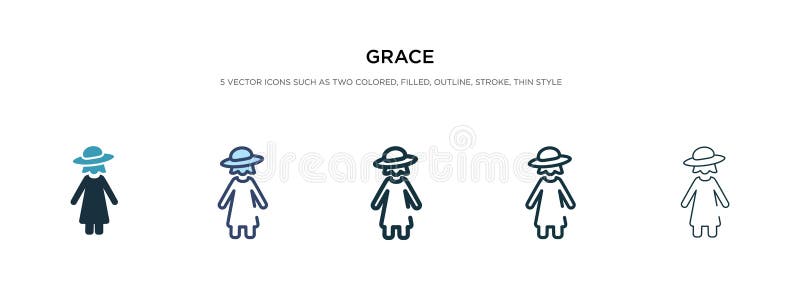 Grace Icon in Different Style Vector Illustration. Two Colored and ...