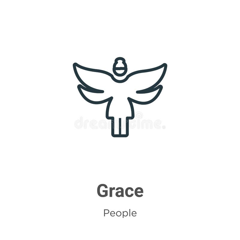 Grace Outline Icon. Isolated Line Vector Illustration from People ...