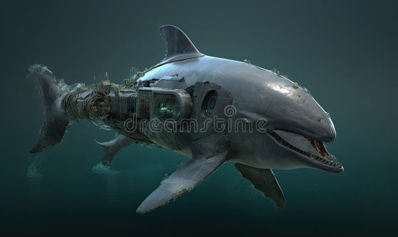 With Grace and Strength the Anthropomorphic Dolphin Emerges, Donning ...